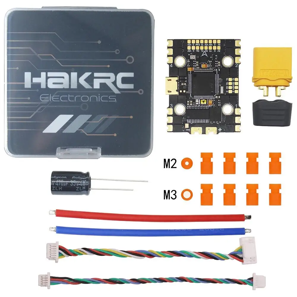 HAKRC F7220 AIO F7 Flight Controller with ESC for 2-6S FPV Drone Remote ...