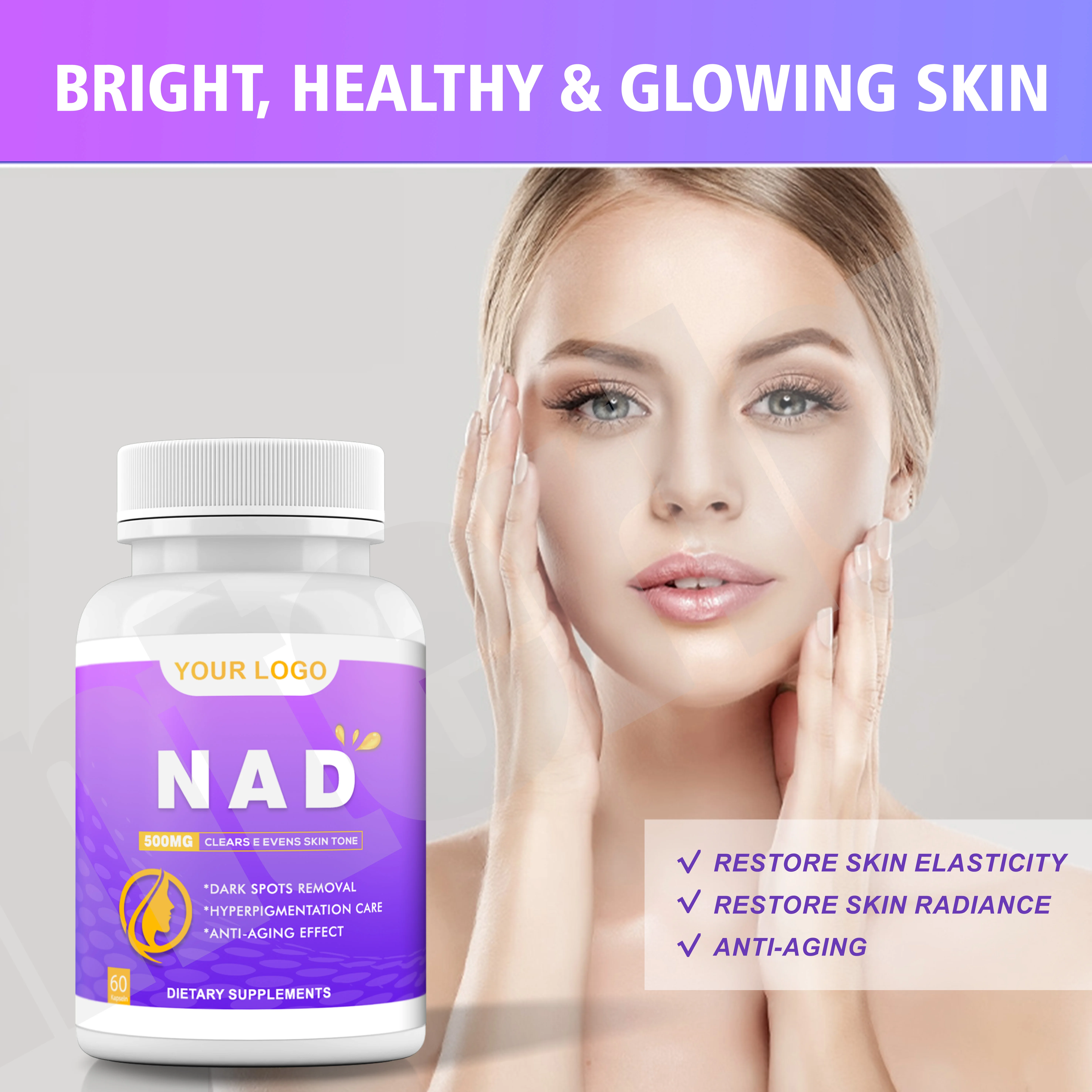 NAD Resveratrol Supplement - Energy & Beauty Capsules