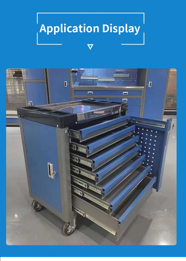 7 Drawer Tool Cart - Heavy Duty Stainless Steel Trolley