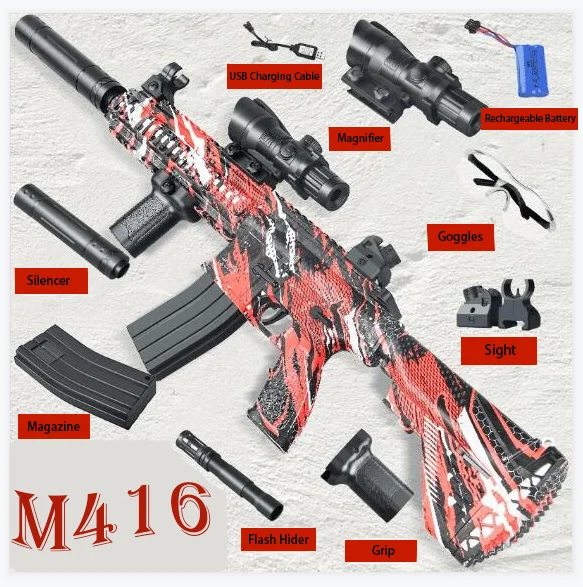 2024 Hot Sell M416 Toy Gun Gel Splat R Rifle Splatter Blaster Toy Guns ...