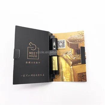 Perfume Cosmetics Sample Packaging Folding Card 2ml 5ml Holding Card ...