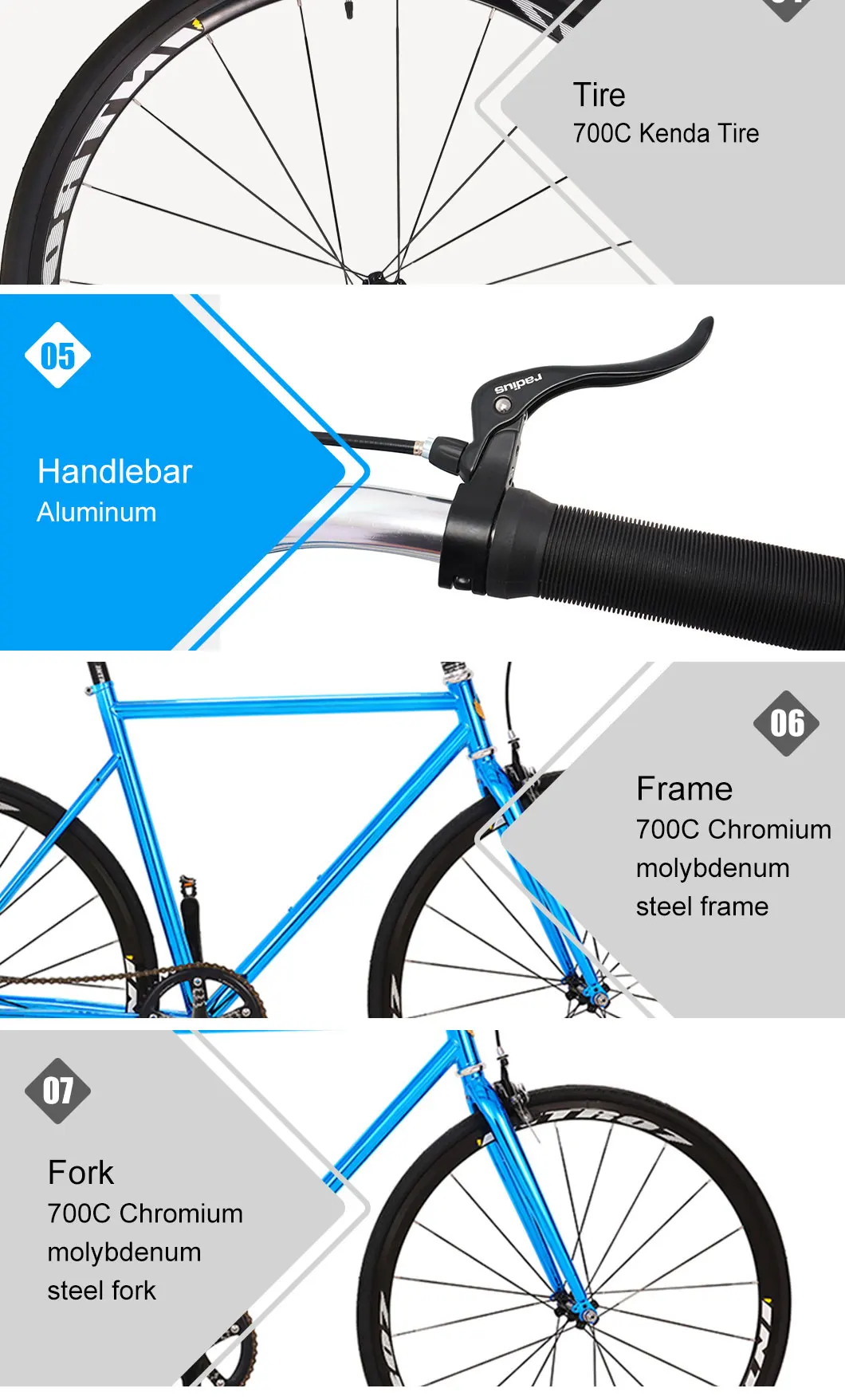 700c Fixie Fixed Gear Road Cyclocross Bike - Buy 700c Fixie Fixed Gear ...
