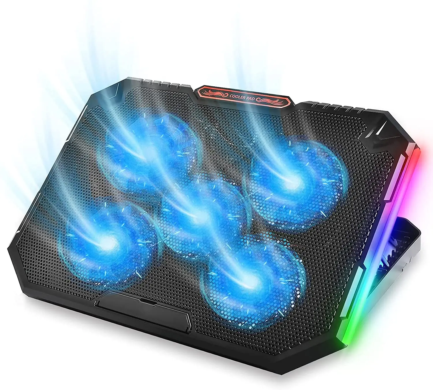 Nuoxi 5 Quite Rgb Fans Notebook Cooler Laptop Cooler Cooling Pad For 17 ...