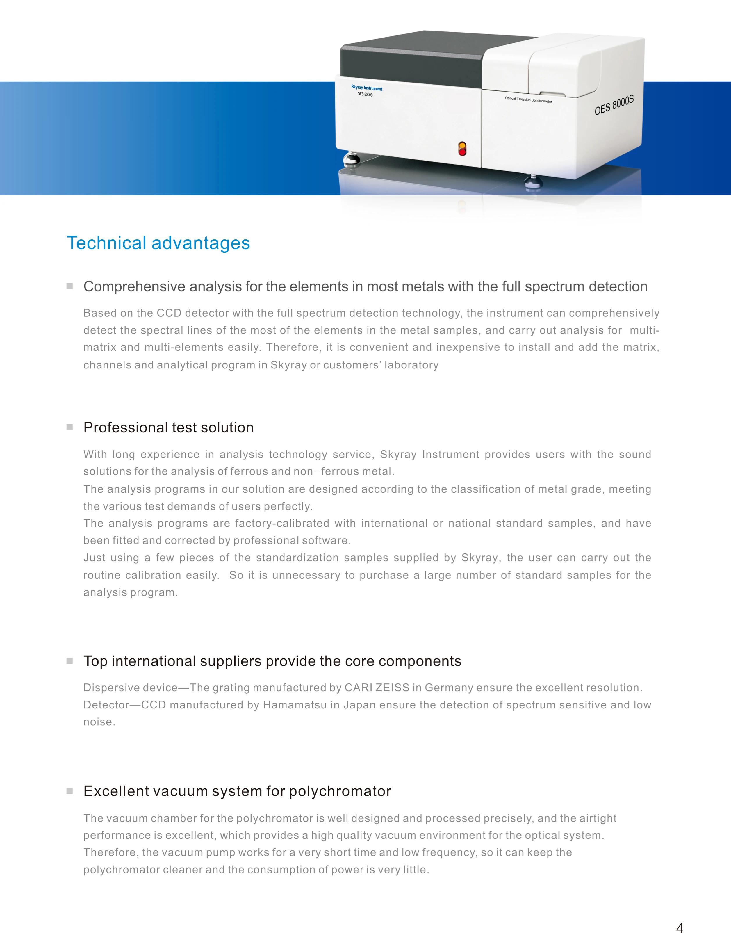 General Direct Reading Spectrometer For Steel And Non-ferrous Metallic ...