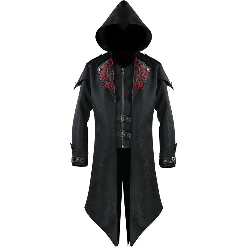 BAIGE Assassin's Creed Costume - Men's Medieval Hooded Jacket for ...