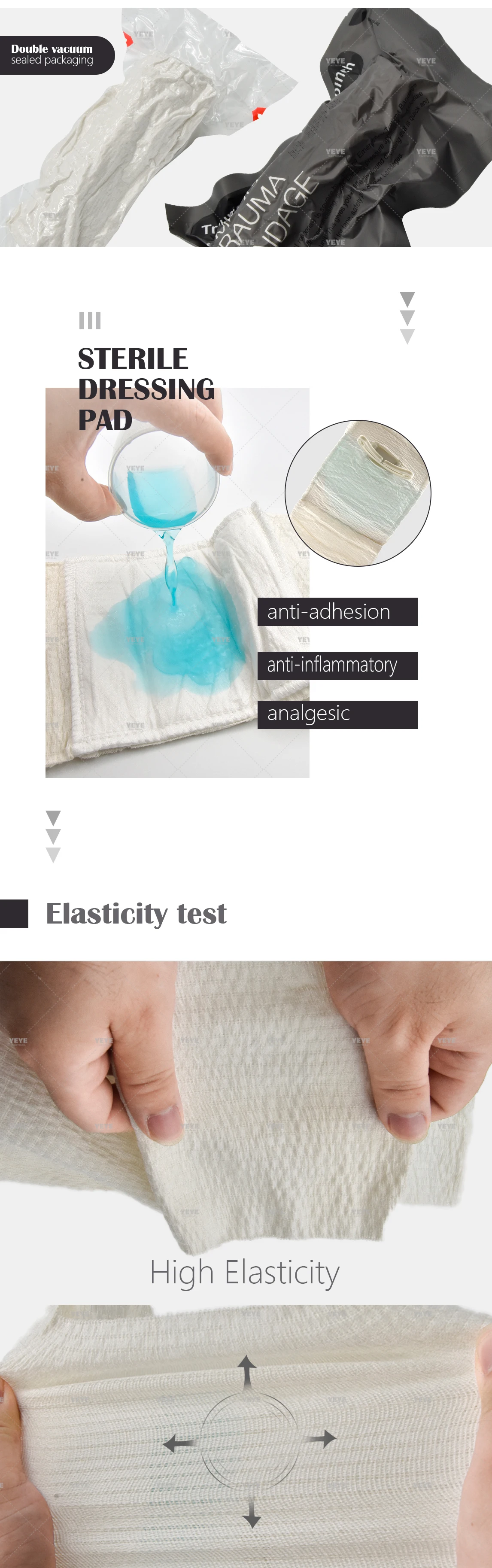 Individual Professional Tactical Medical Wound Care Dressing Best Mini ...