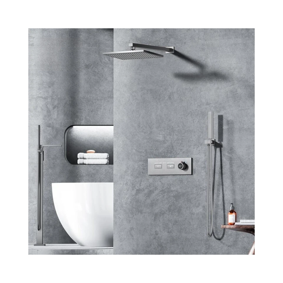 Simple Style Concealed shower set intelligent digital display 2 ...