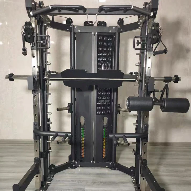 Commercial Gym Machine Multi Functional Trainer Smith Machine With Free ...