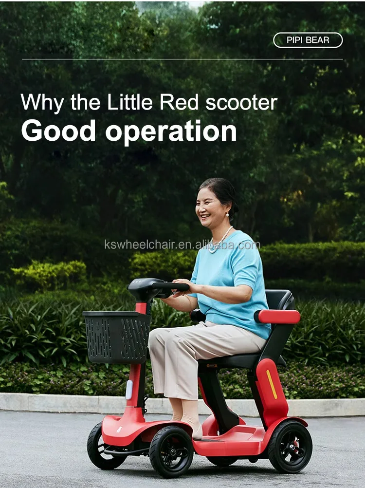 4 Wheel Disabled Handicap Folding Mobility Scooter Foldable Electric ...