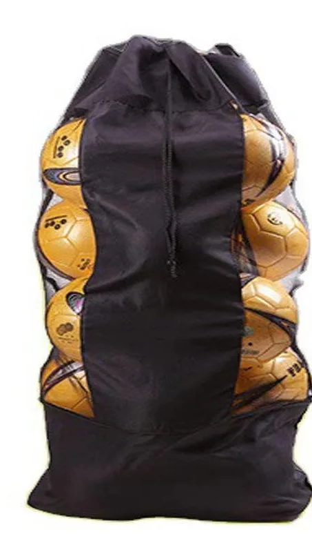 Extra Large Mesh Ball Carry Bag Drawstring Waterproof Shoulder Backpack ...