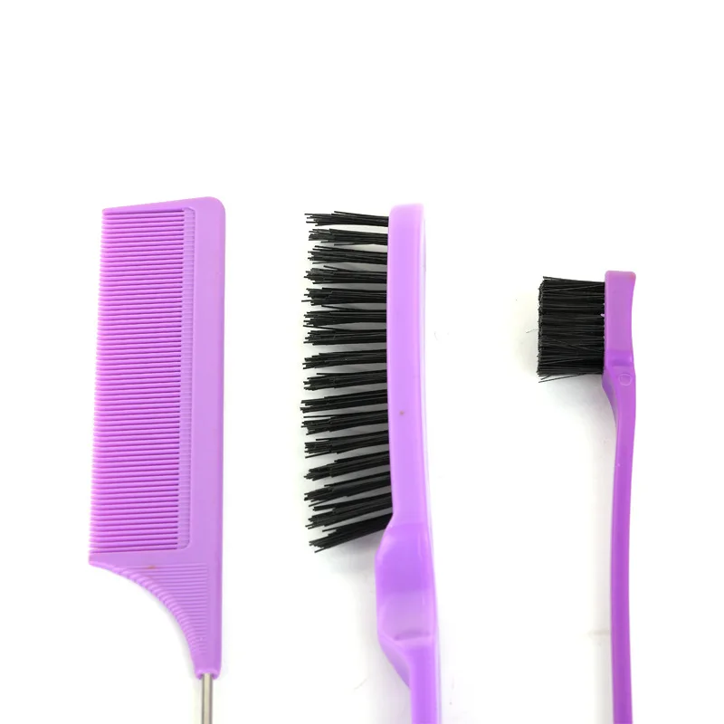 3 Pieces Hair Styling Comb Set - Teasing Brush, Rat Tail Comb, and Edge ...