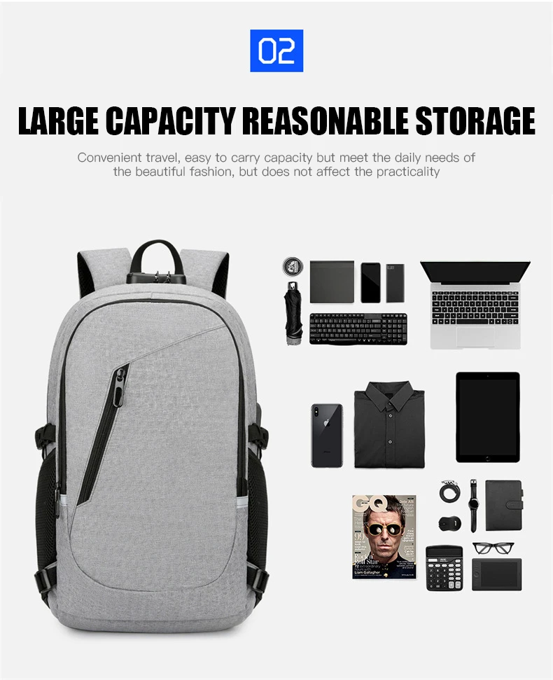 Factory Wholesale Men Large Capacity Backpack Business Large Capacity ...