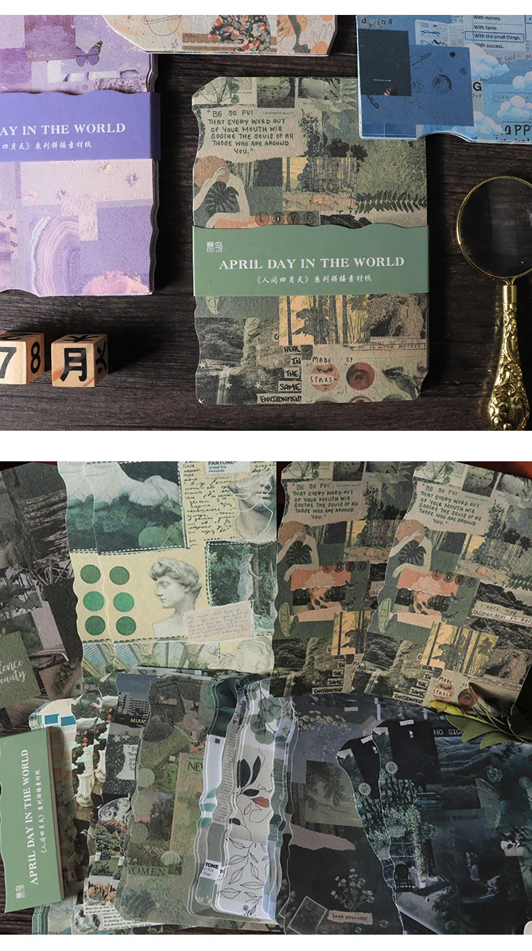 30 Sheets/pack Of April Day Collection,Retro Materials,Message And Note ...