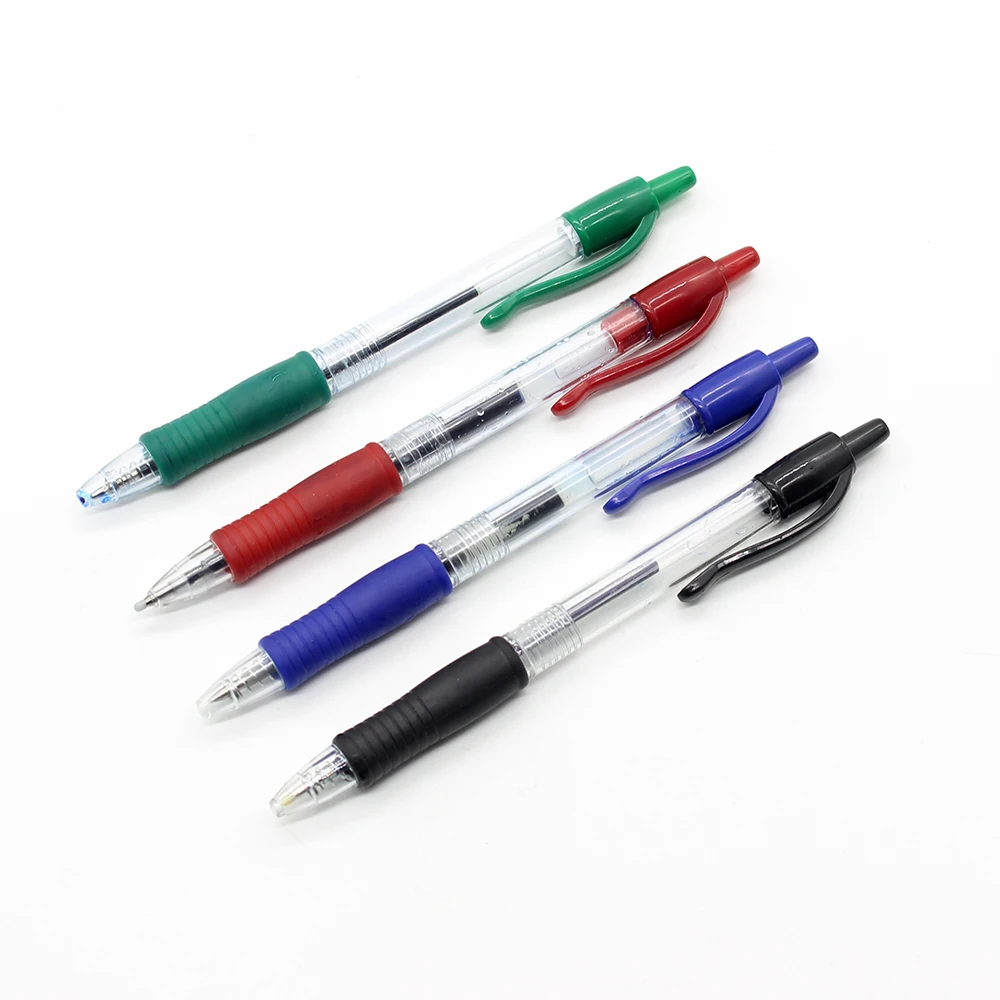 Cheap Advertising Plastic Ball Pen Transparent Pen With Custom Logo ...