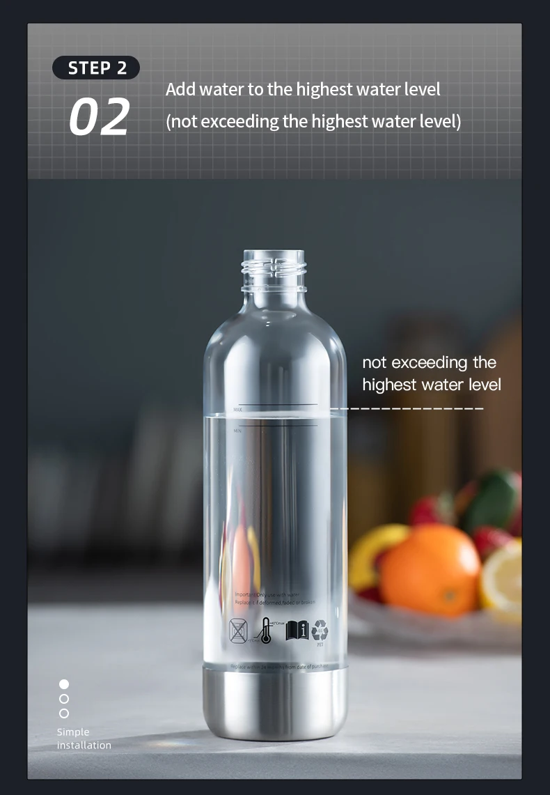 Stainless Steel Co2 Carbonation Sparkling Water Machine Desktop Soda ...