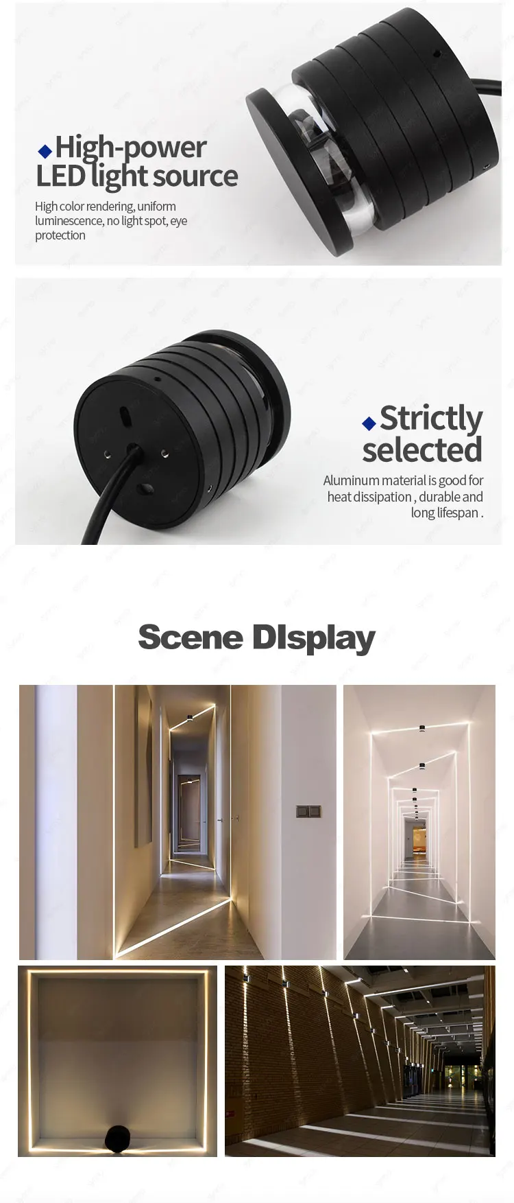 Rgb Colorful Corridor Light 360 Degree Ray Door Frame Line Window Trick ...