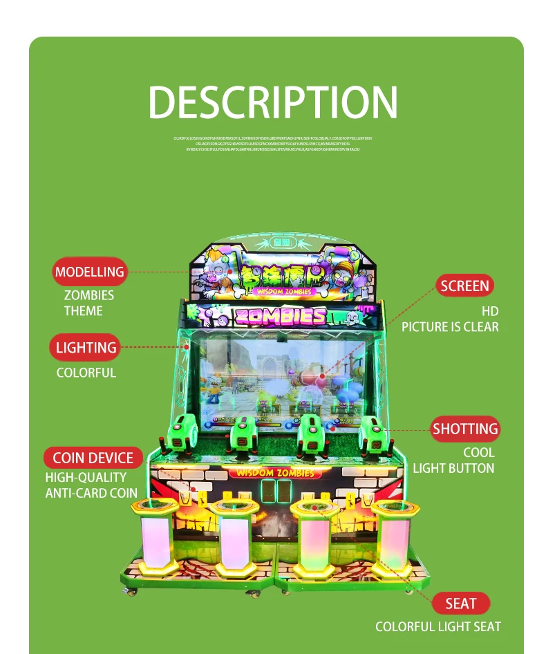 Zombies Water Shooting Gun Arcade Game Machine Zombie Arcade Plants Vs ...
