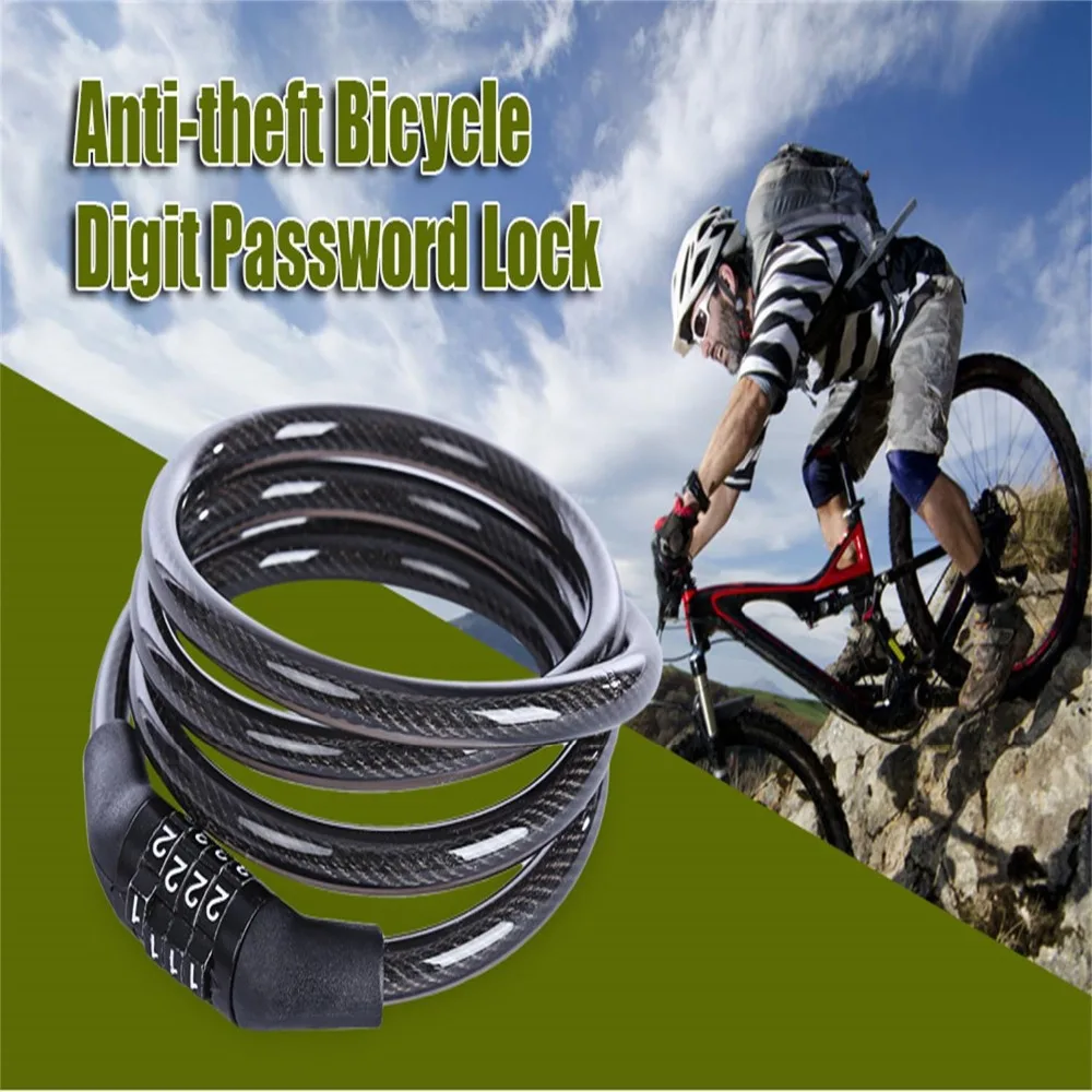Popular Mountain Bike MTB Four-digit Combination Lock Anti-Theft ...