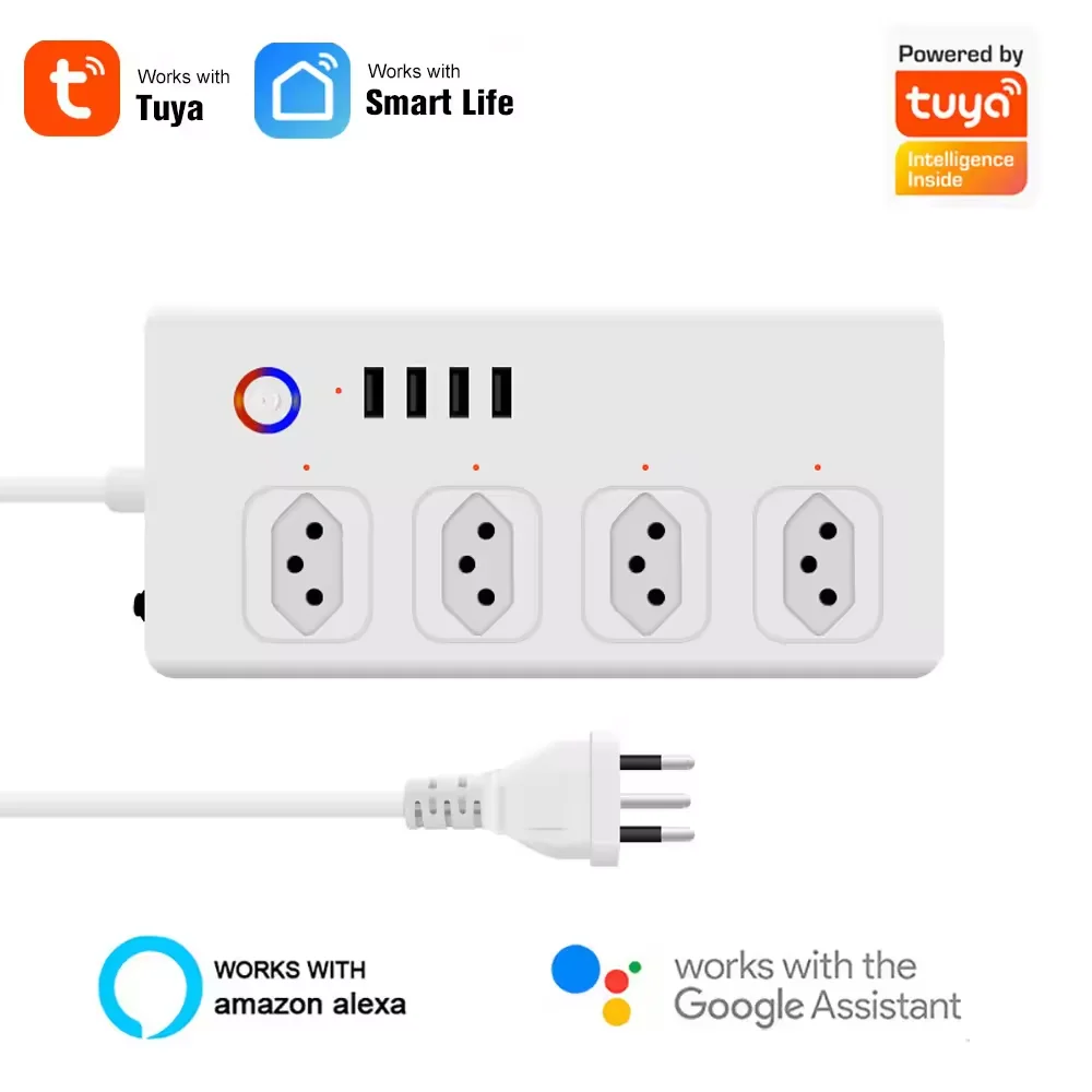 BR Standard 4AC Outlets Electrical Power Socket 4USB Wifi Smart Power ...