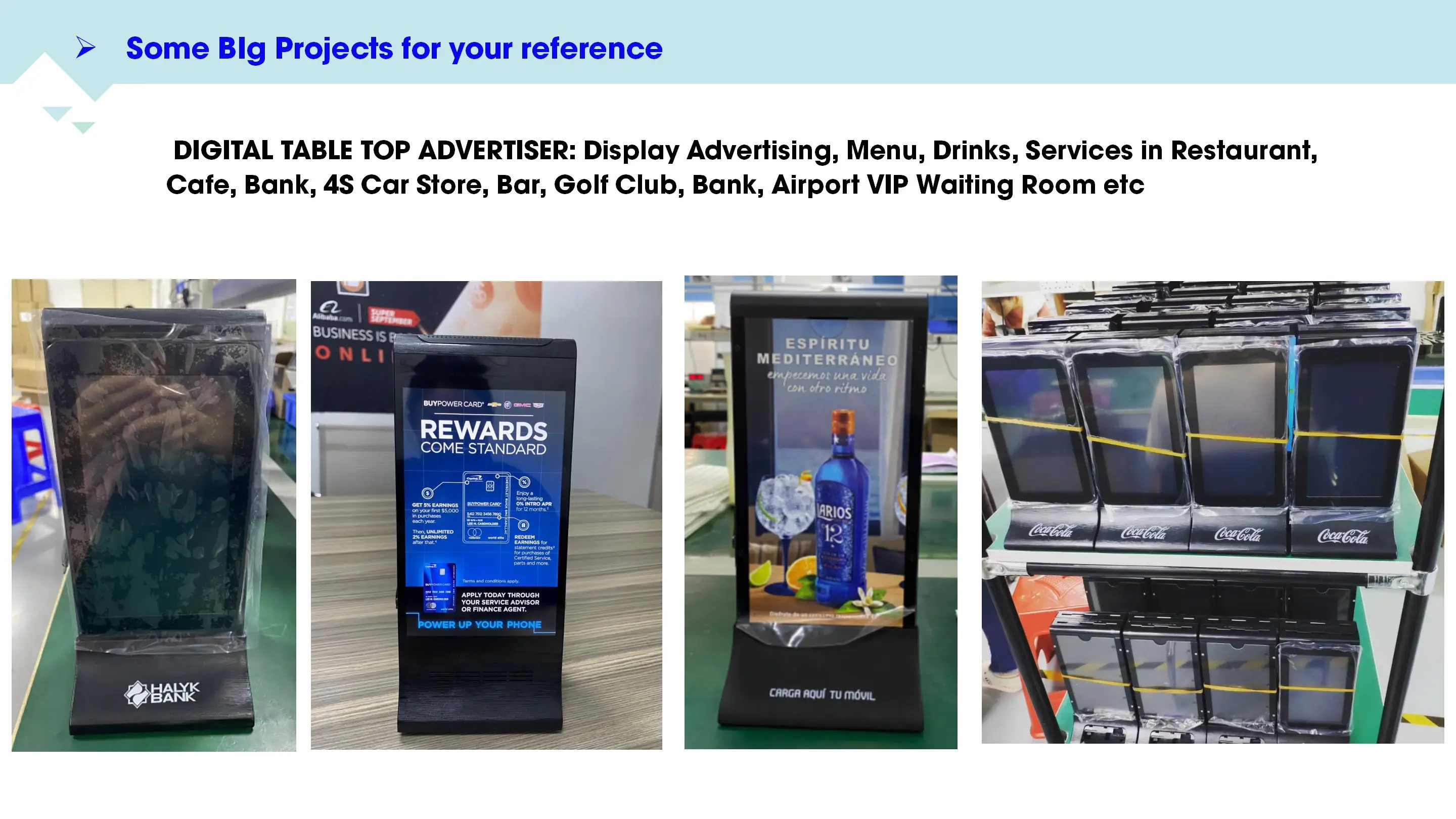 Table Top Advertising Display - Dual Screen & Charging
