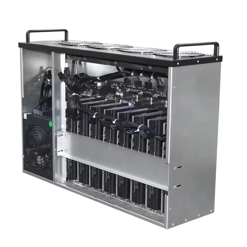 8 GPU 12 GPU System Server Case with B250 Motherboard and 1600w PSU for ...