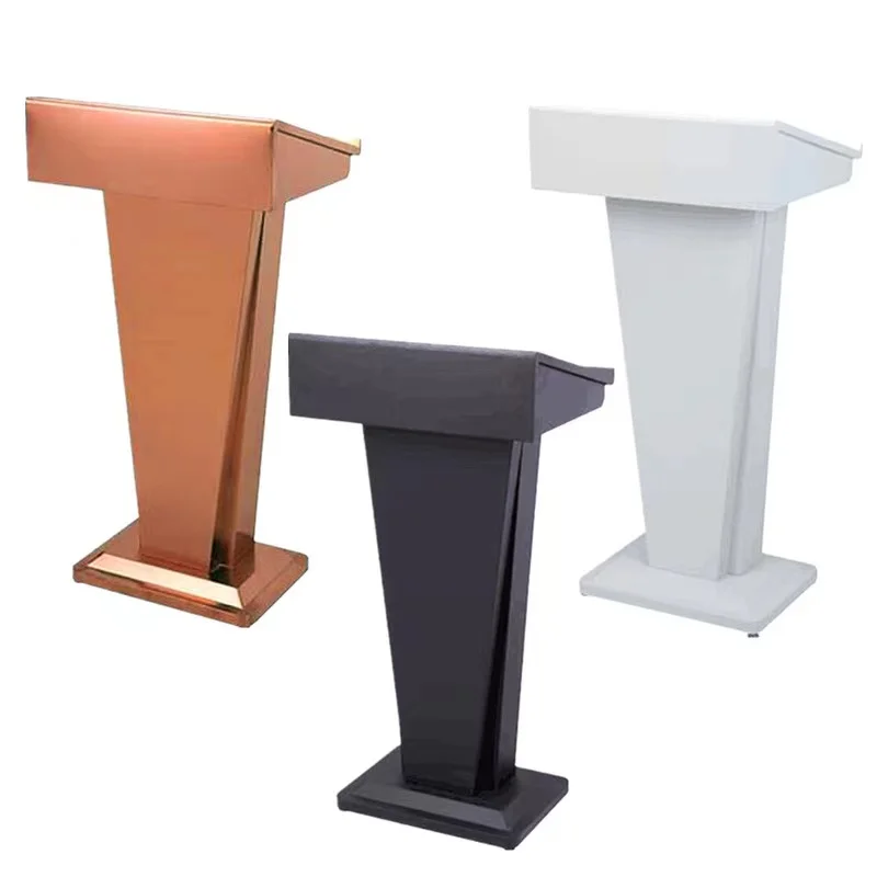 Premium Wooden Stainless Steel Speech Lectern Rostrum Pulpit Podium for ...