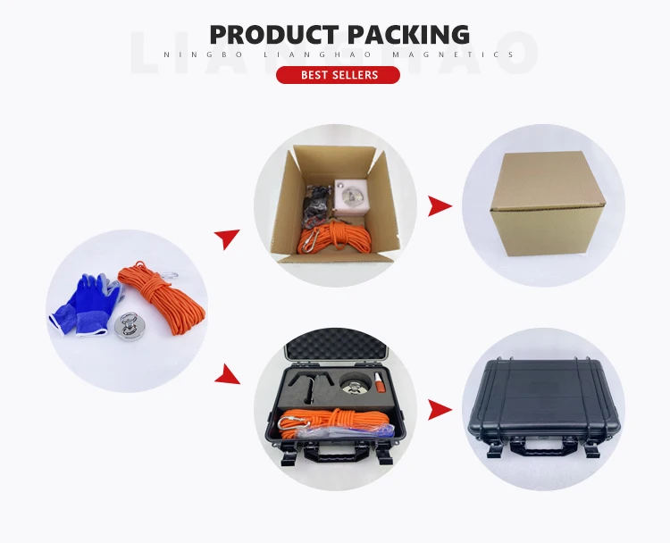 D75mm 550lb Pull Force Neodymium Underwater Retrieving Permanent ...