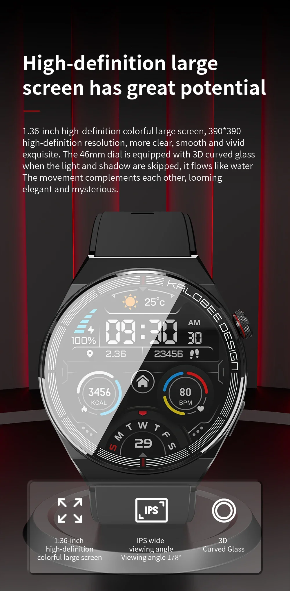 Round Smart Watch H4 Max Reloj Inteligente Redondo NFC Wireless ...