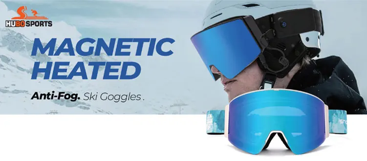 HUBO Heated Ski Goggles - UV400 Protection & Interchangeable Lenses