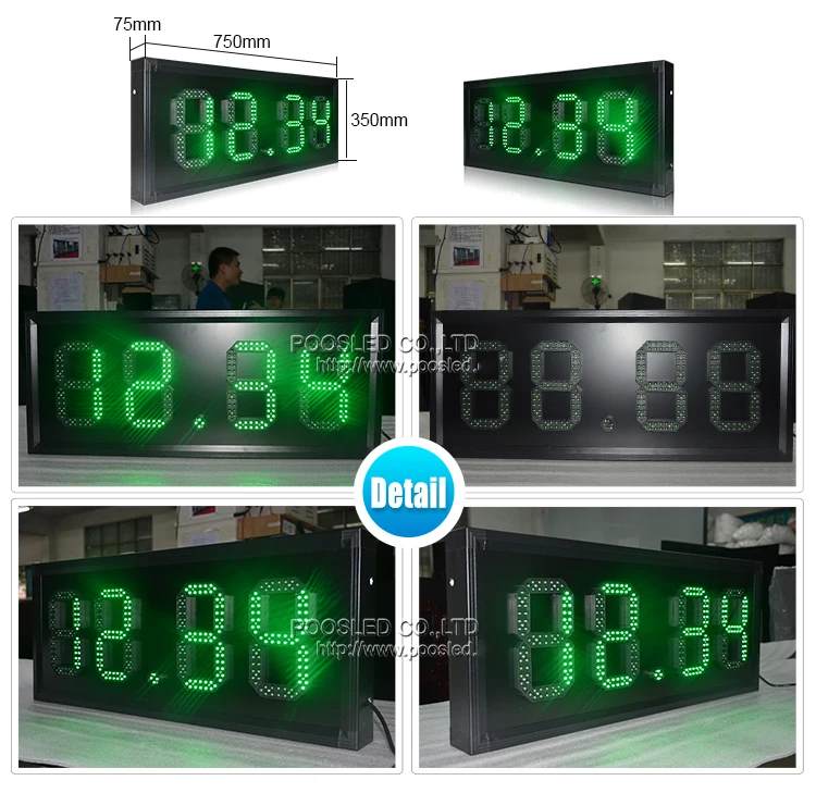 Outdoor Led Advertising Price Display Four Digit Number Oil Price Sign ...