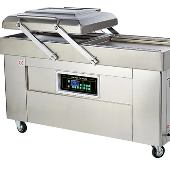 Double Chamber Plastic Bag Fish Meat Food Nitrogen Gas Flush Vacuum ...