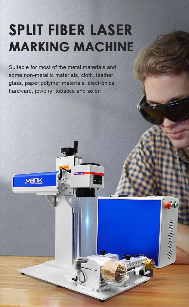 20w 30w 50w Laser Split Desk Portable Type Fiber Co2 Laser Marking ...