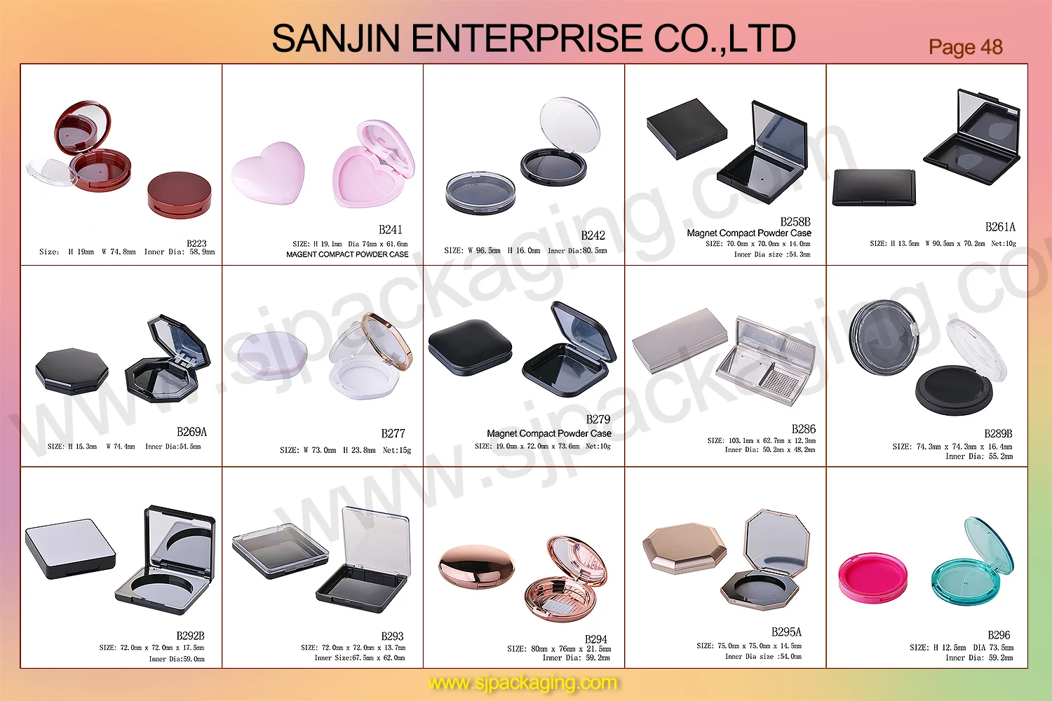 Custom Empty Luxury Hexagon Face Makeup Compact Press Powder Case ...