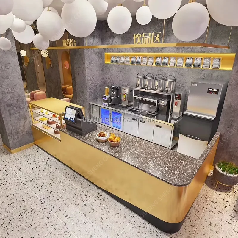 New Mobile Juice Bar Bubble Tea Machine Set Boba Tea and Coffee Kiosk ...