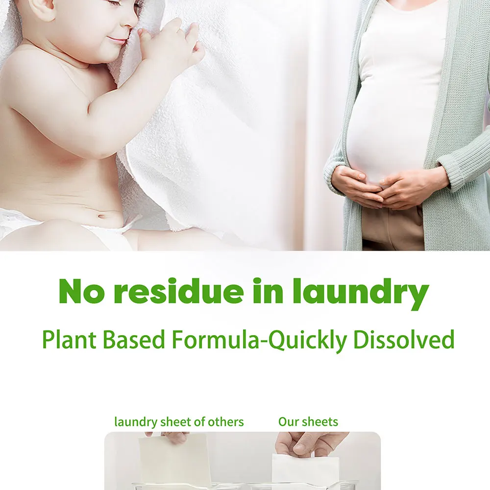 Detergent Laundry Sheet Biodegradable Natural Fragrance Laundry ...