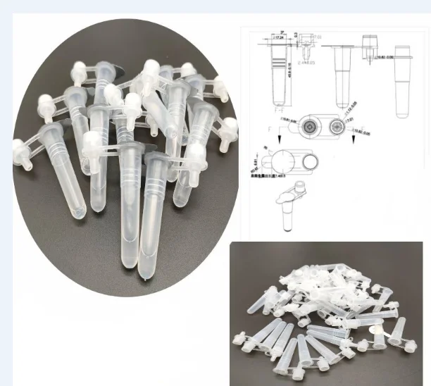 Laboratory Tube Plastic DNA Extraction - Transparent & Collapsible