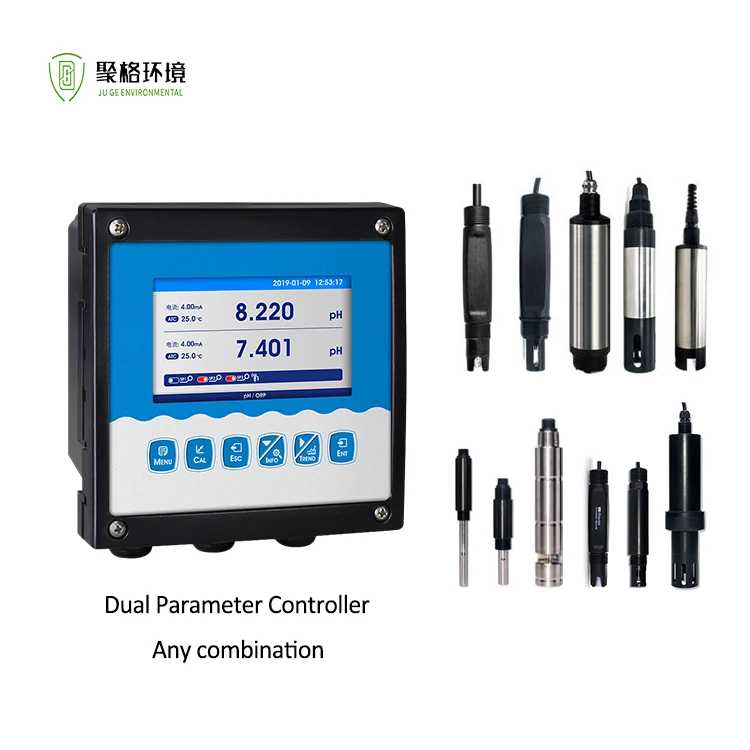 Dual Channel Water Quality Monitor Ph Orp Conductivity Dissolved Oxygen ...