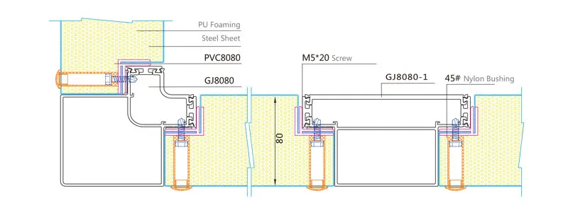 AHU Pentapost Frame Components - Three Way Nylon Corner