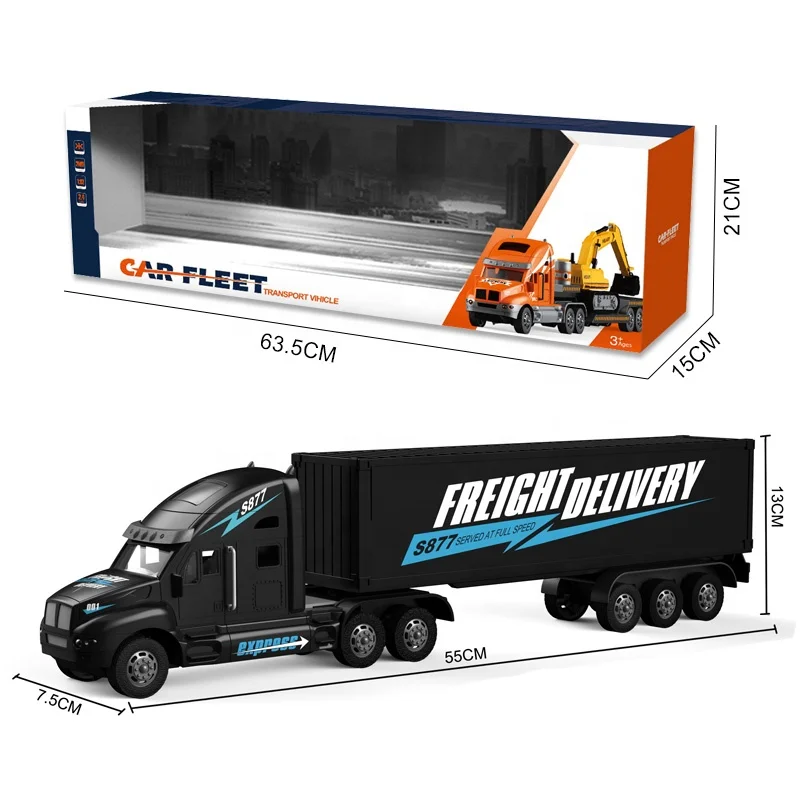 4 Channel 1:14 Remote Control Container Truck Toy Transport Vehicle Rc ...