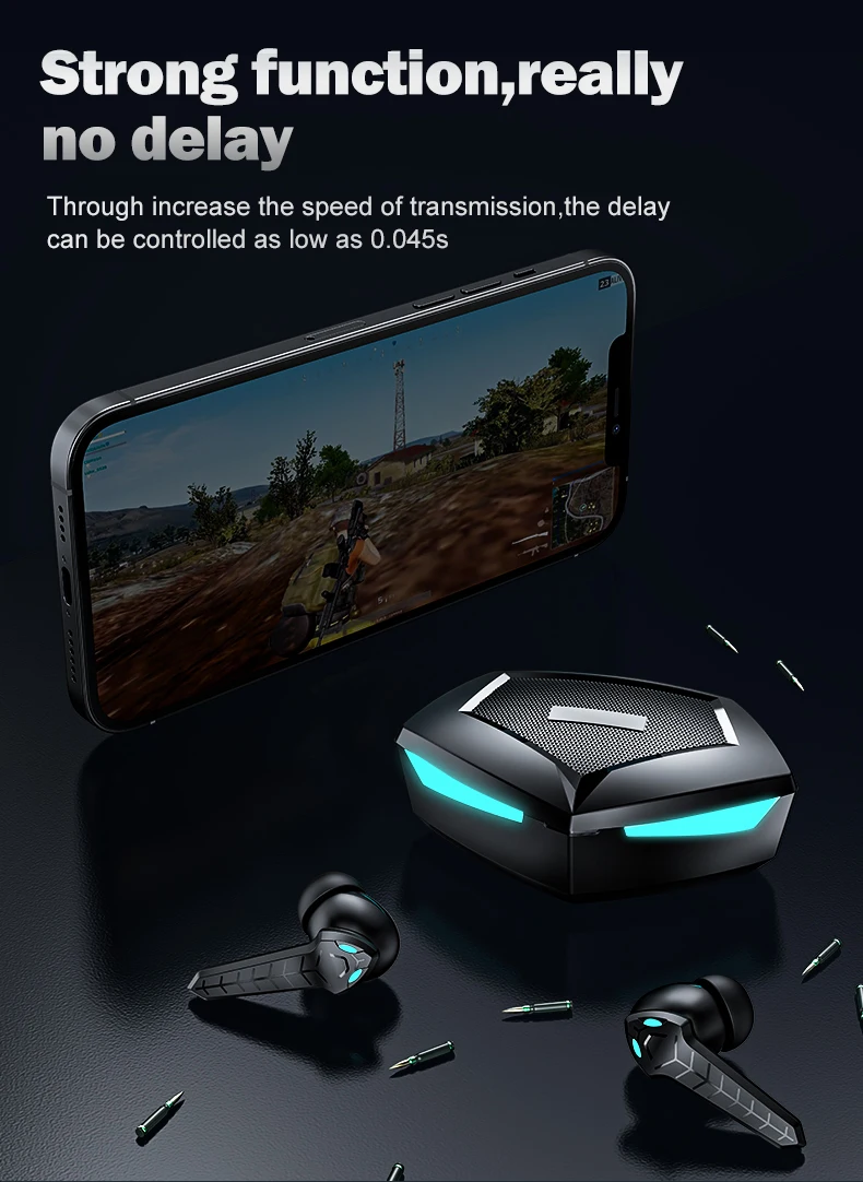 Bluetooth 5.1 Gaming Tws Earbuds With Led Display Support Hsp/hfp/a2dp ...