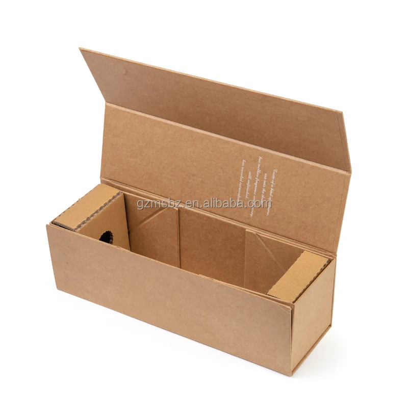 Sturdy Chipboard Packaging Wine Bottle Size Collapsible Gift Box With ...