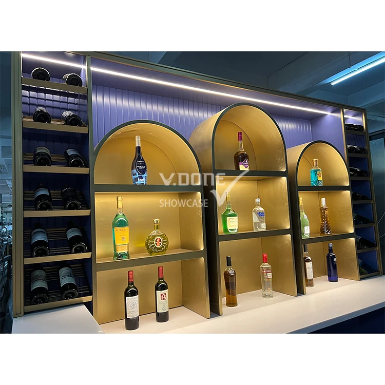 Supermarket Retail Store Thermostatic Wine Display Cabinet Bar Counter ...