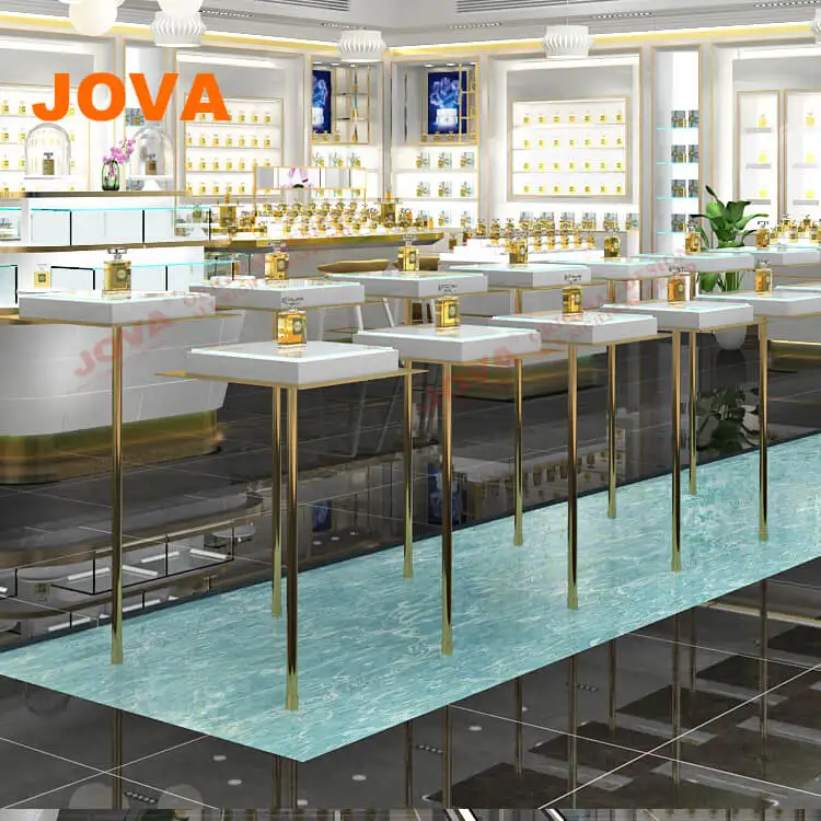 Perfume Shop Decoration - Elegant Cosmetic Display Shelves