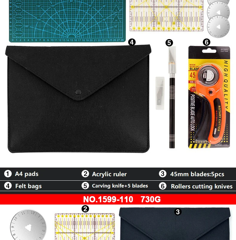 Rotary Cutter Tools Set Kit - Precision Cutting Solutions