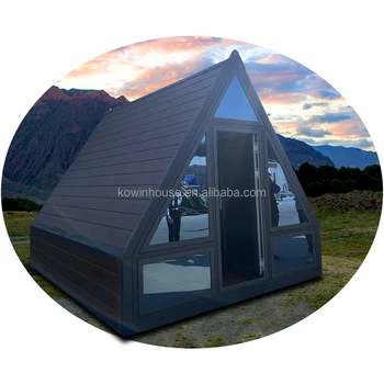 Triangle Modular Wooden Camper Hotel Home Resort Holiday Steel Cabin A ...