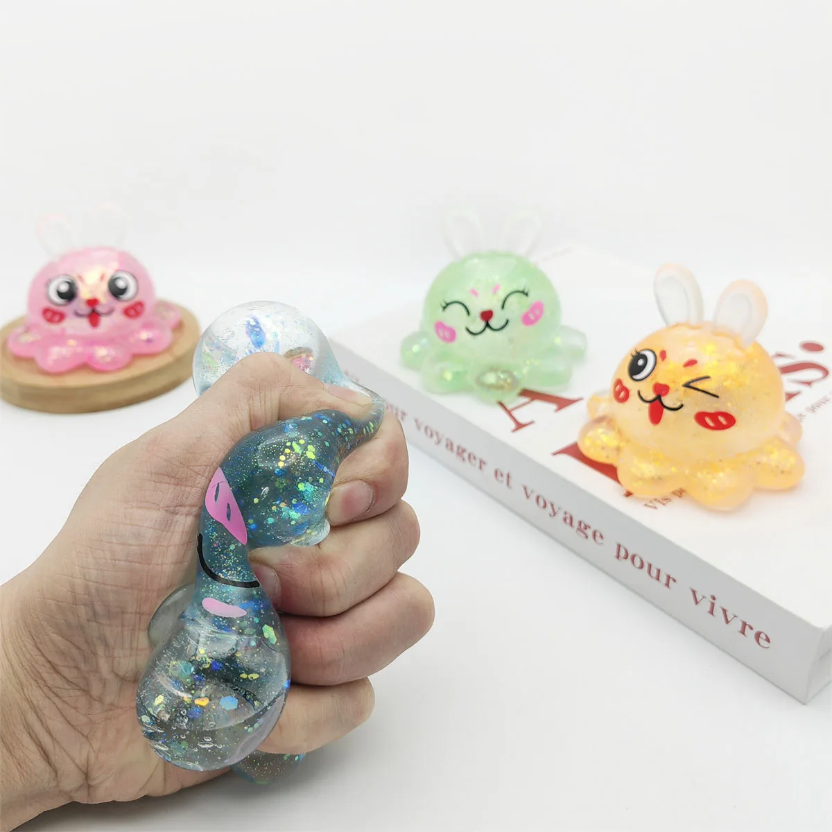 Cute Hand Stretchy Toy Squeeze Octopus Ball for Kids