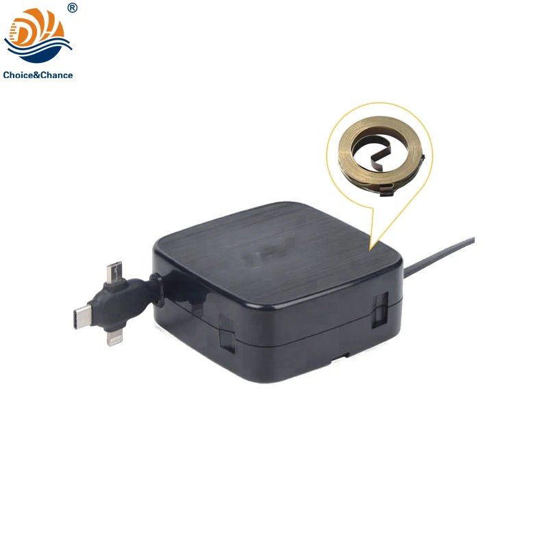 Mini Automatic Retractable Usb Cable Reel One Way Pull Out 3in 1 Cable ...