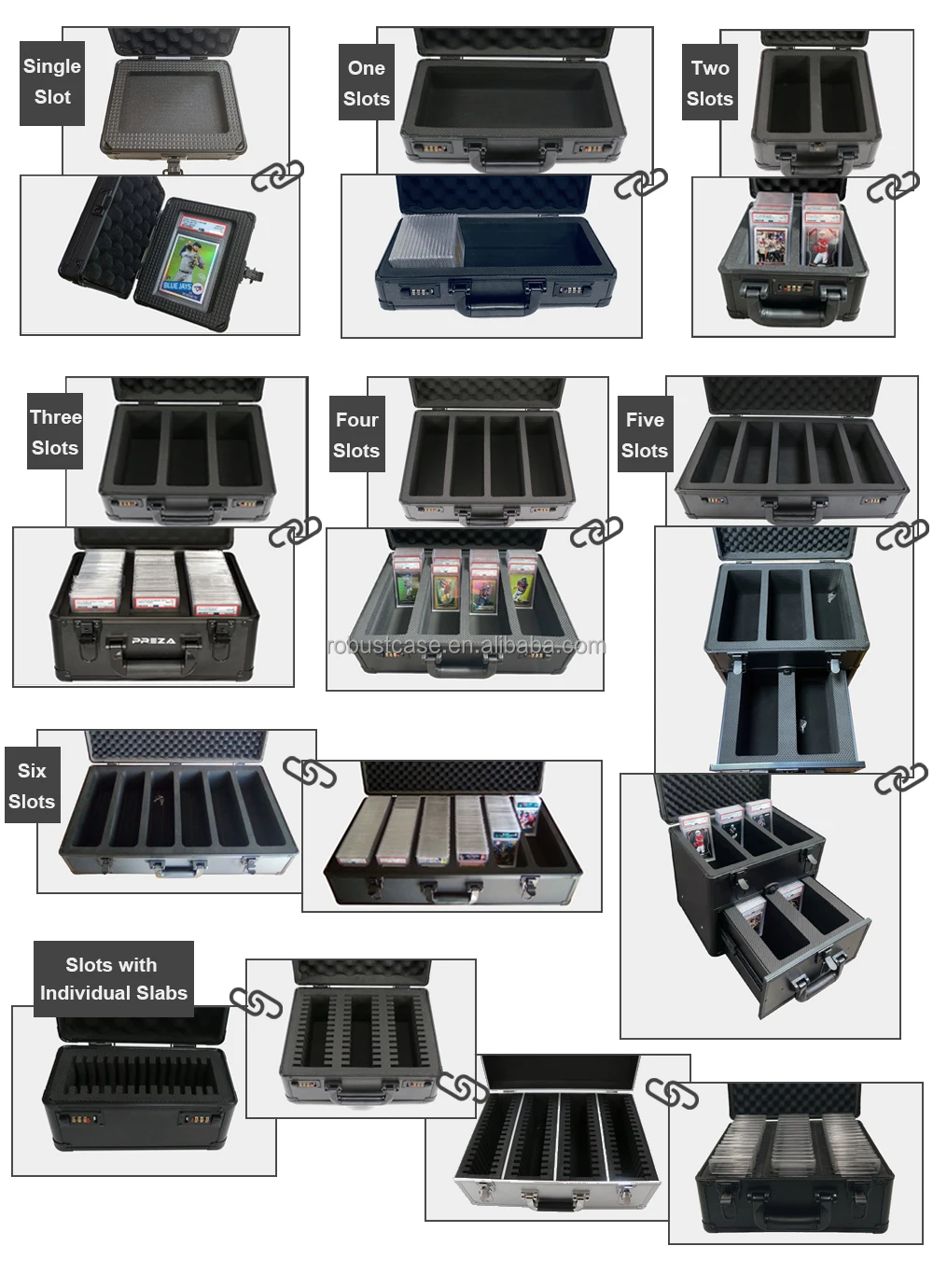 Customized Aluminum Psa Card Case With Different Slots Bgs Card Box ...
