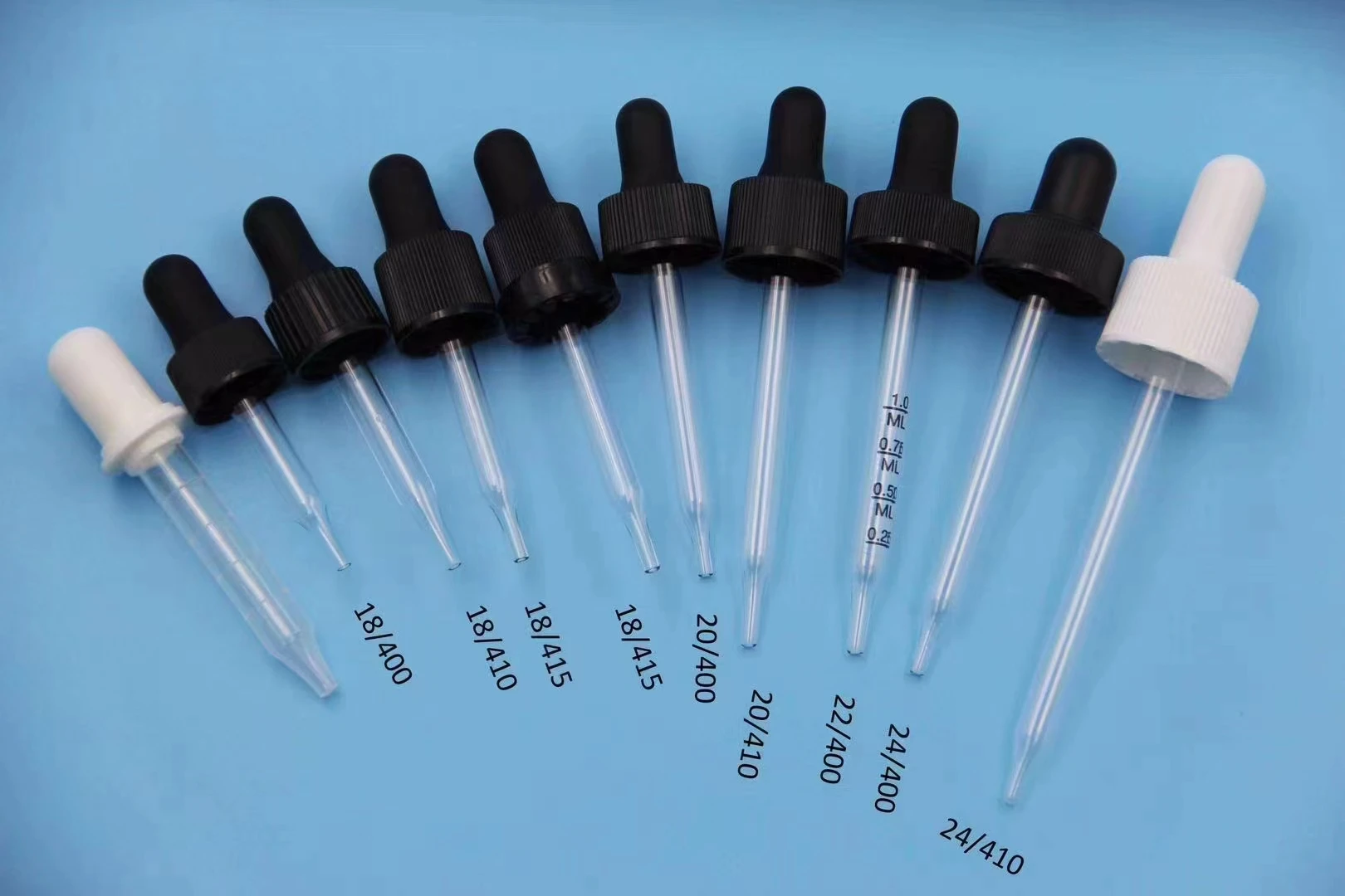 18/410 Electrochemical Aluminum Plastic Glass Dropper Screw Dropper Cap ...