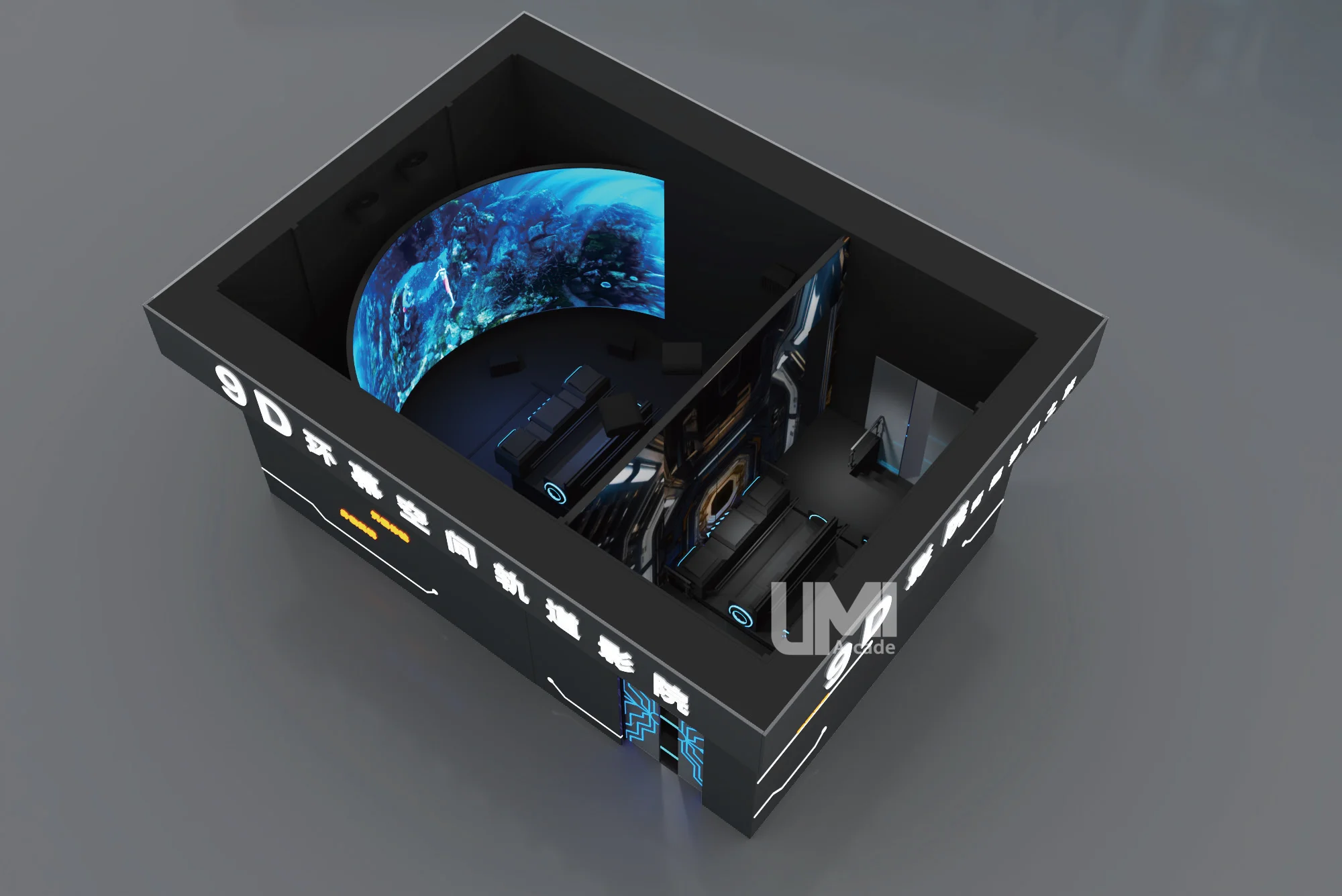 Durable Immersive Cinema Track Motion Cinema System Virtual Flying ...